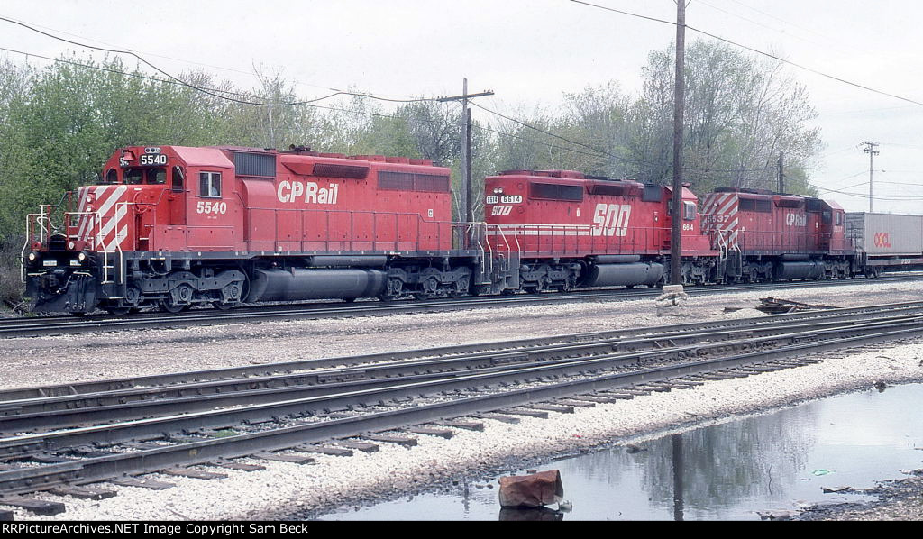 CP 5540, SOO 6614, and CP 5537